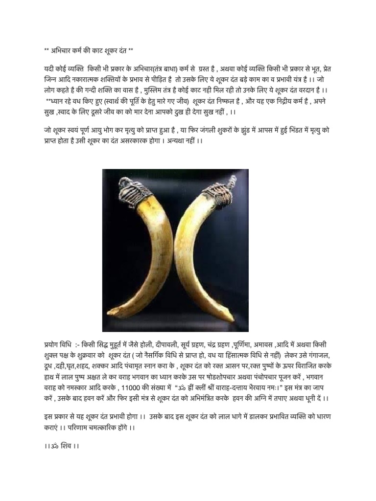 Shookar Tantra - Pig Teeth | PDF