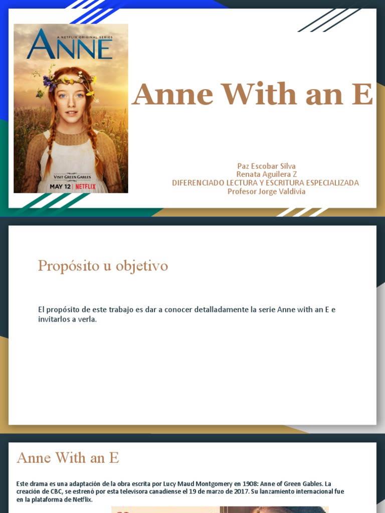 Anne With An E | PDF | Anne Of Green Gables