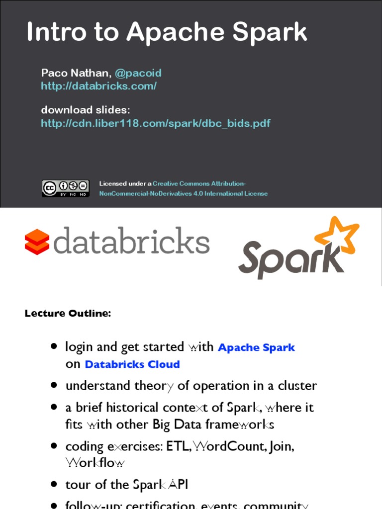 Intro To Apache Spark: Paco Nathan, Download Slides | PDF | Apache Spark | Apache Hadoop