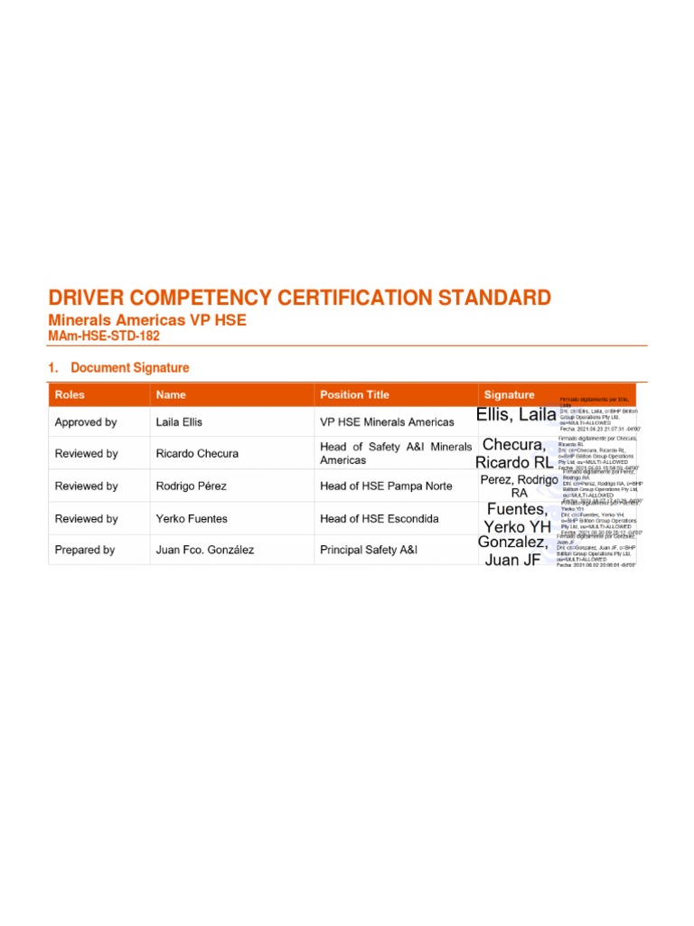 Driver Competency Certification Standard Minam V0 | PDF | Test ...