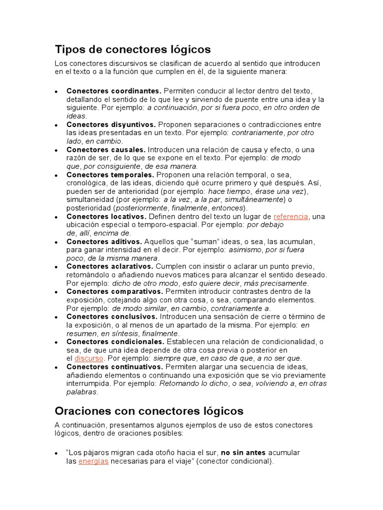 Tipos de Conectores Lógicos | PDF