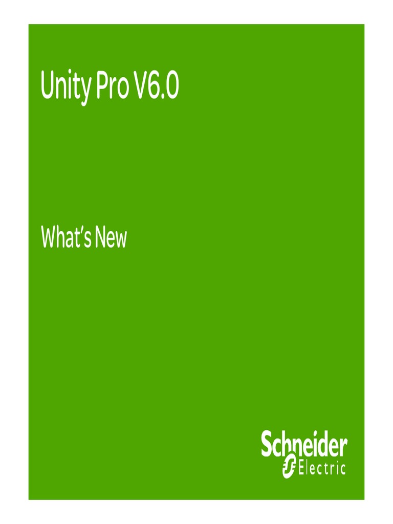 Unity Pro V6.0: What's New | PDF | Computer Network | Ethernet