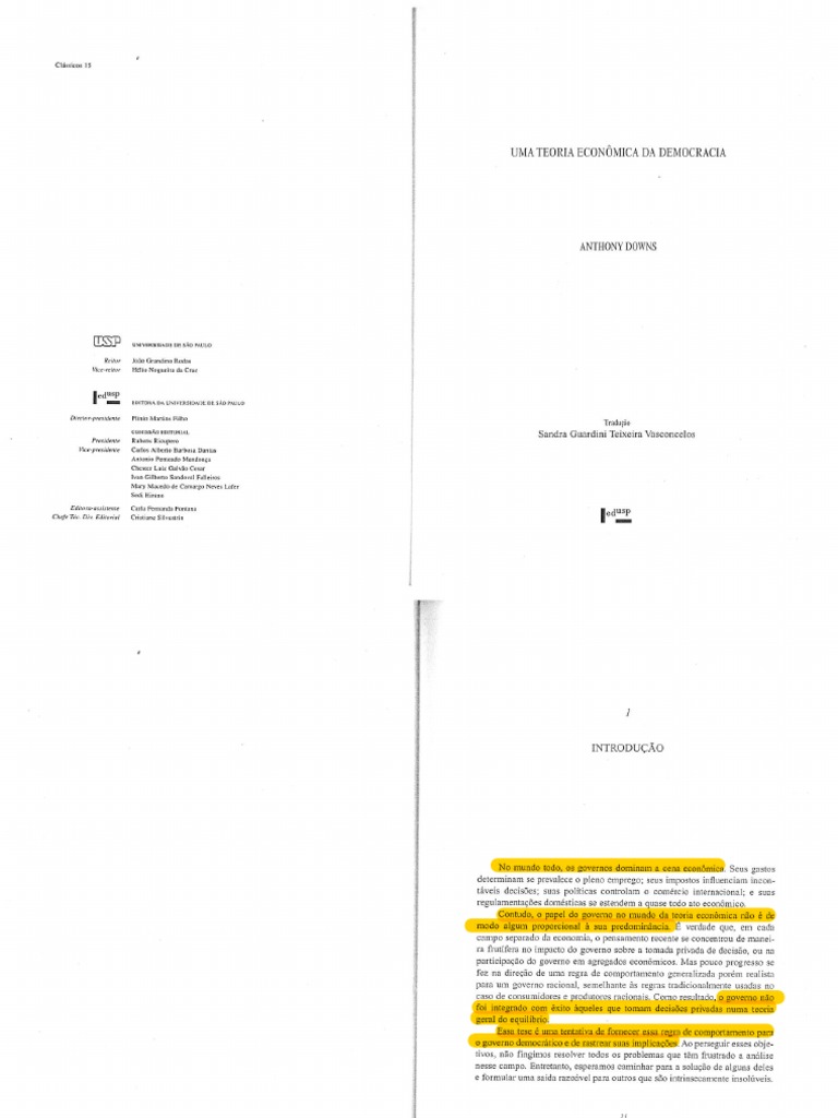 Aula 3. Anthony Downs | PDF