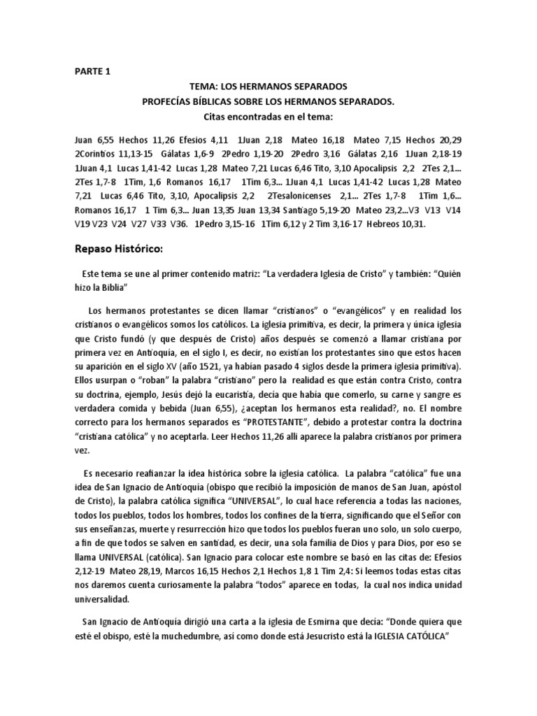 Parte 1 Los Hermanos Separados | PDF | María, madre de Jesús | Iglesia ...