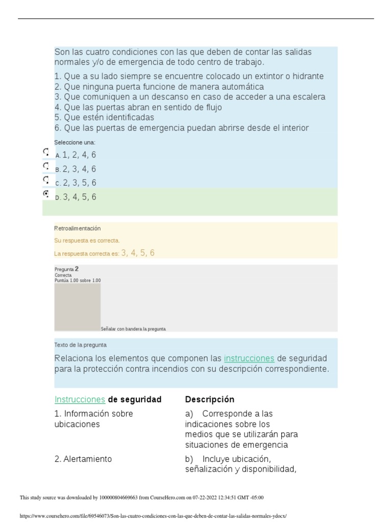 Son Las Cuatro Condiciones Con Las Que Deben de Contar Las Salidas ...