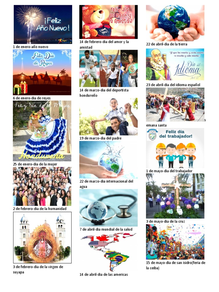 Calendario o Fechas Civicas | PDF | Honduras