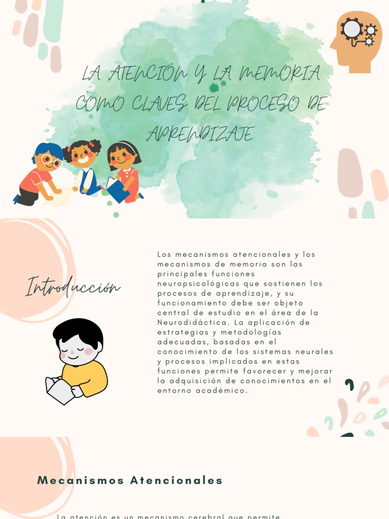 Atención y Memoria en Aprendizaje | PDF | Aprendizaje | Atención