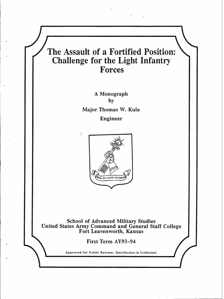 Assault To A Fortified Position | PDF | Infantry | Trench Warfare