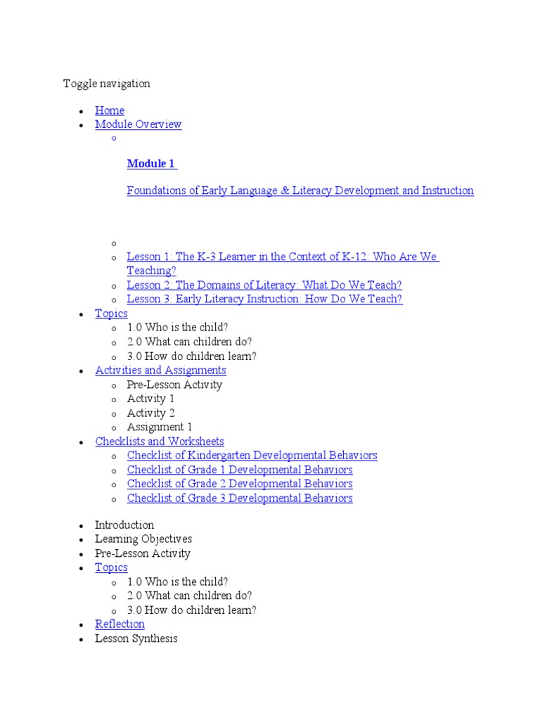 Lesson 1 | PDF | Language Development | Learning
