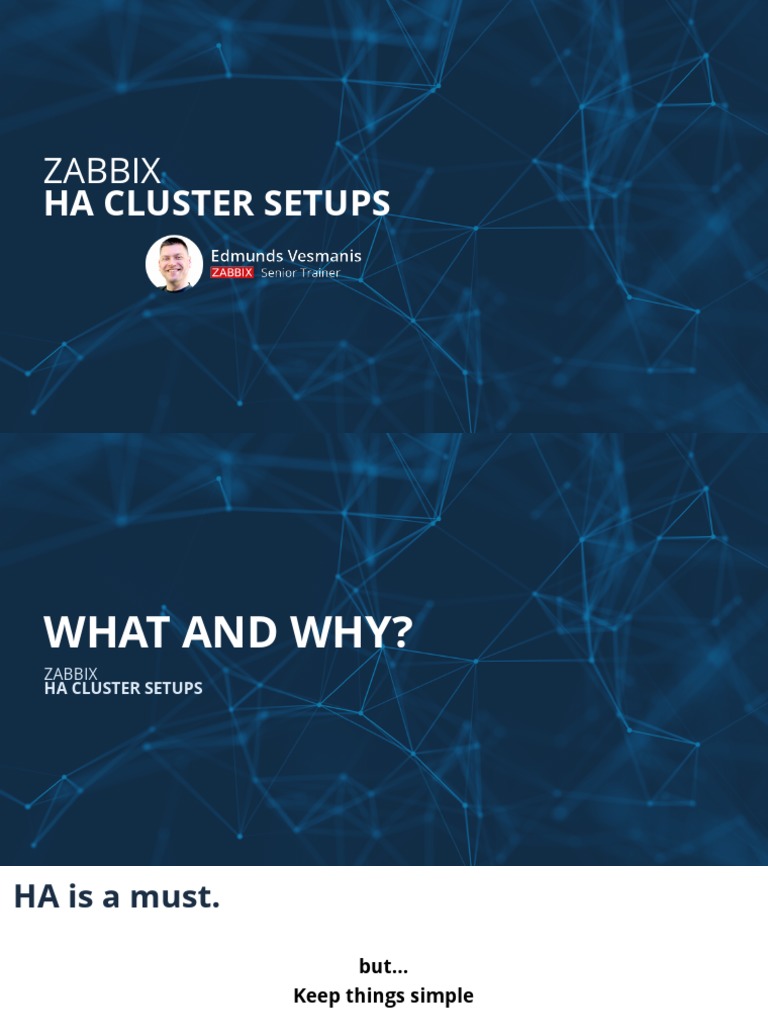 Zabbix: Ha Cluster Setups | PDF | Computer Cluster | Replication (Computing)