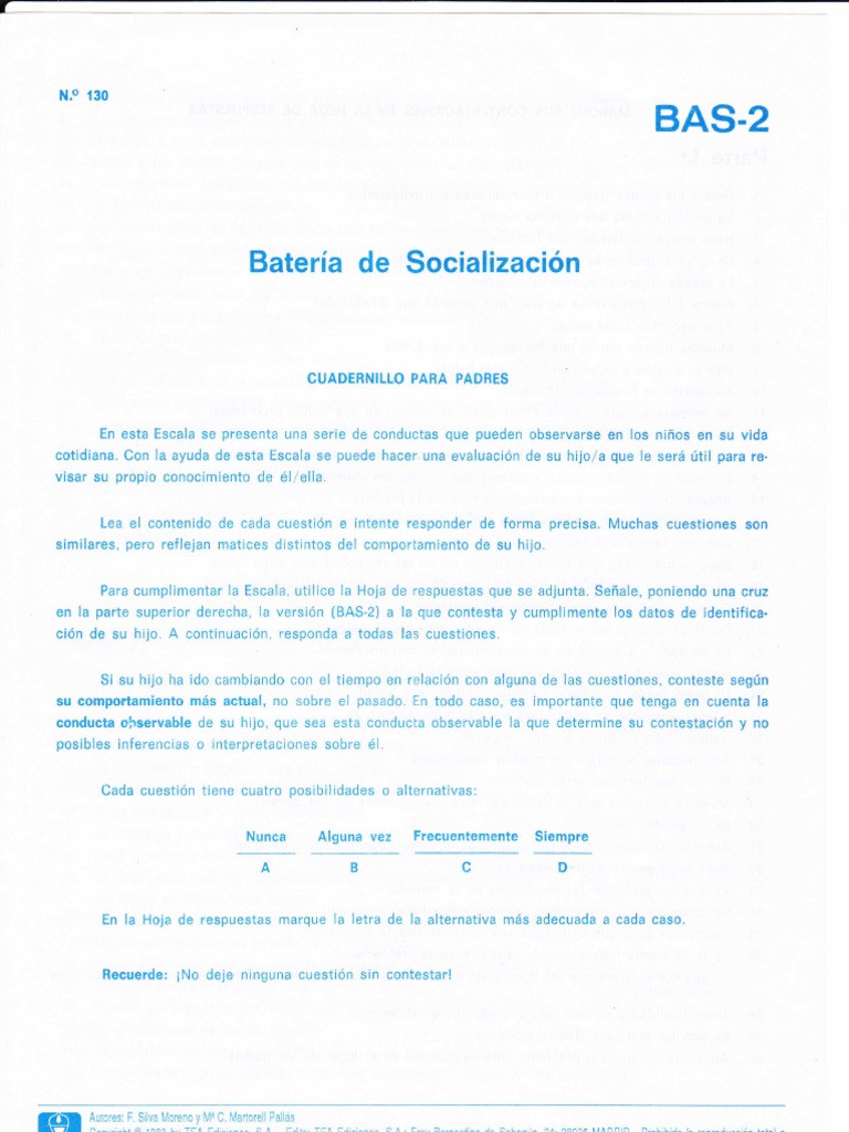 BAS II Padres de Familia | PDF | Salud y bienestar