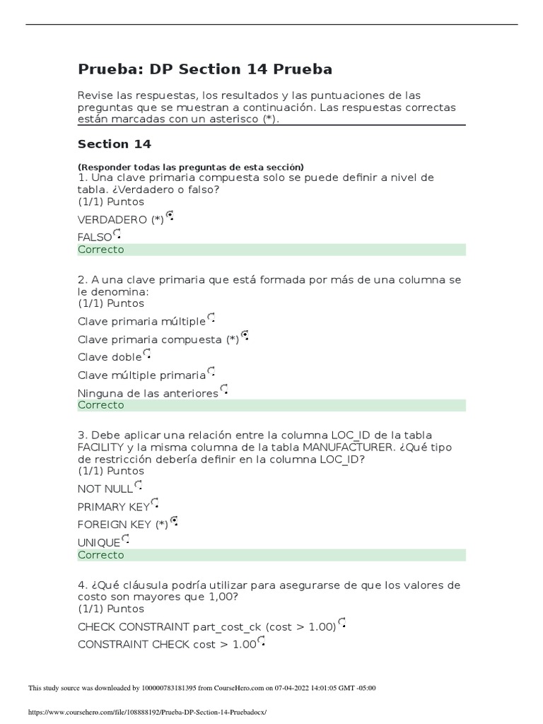 Prueba DP Section 14 Prueba | PDF | Modelado científico | Informática