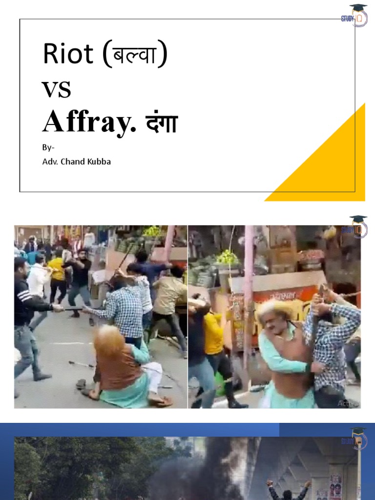 Riot Vs Affray | PDF | Crimes | Crime & Violence