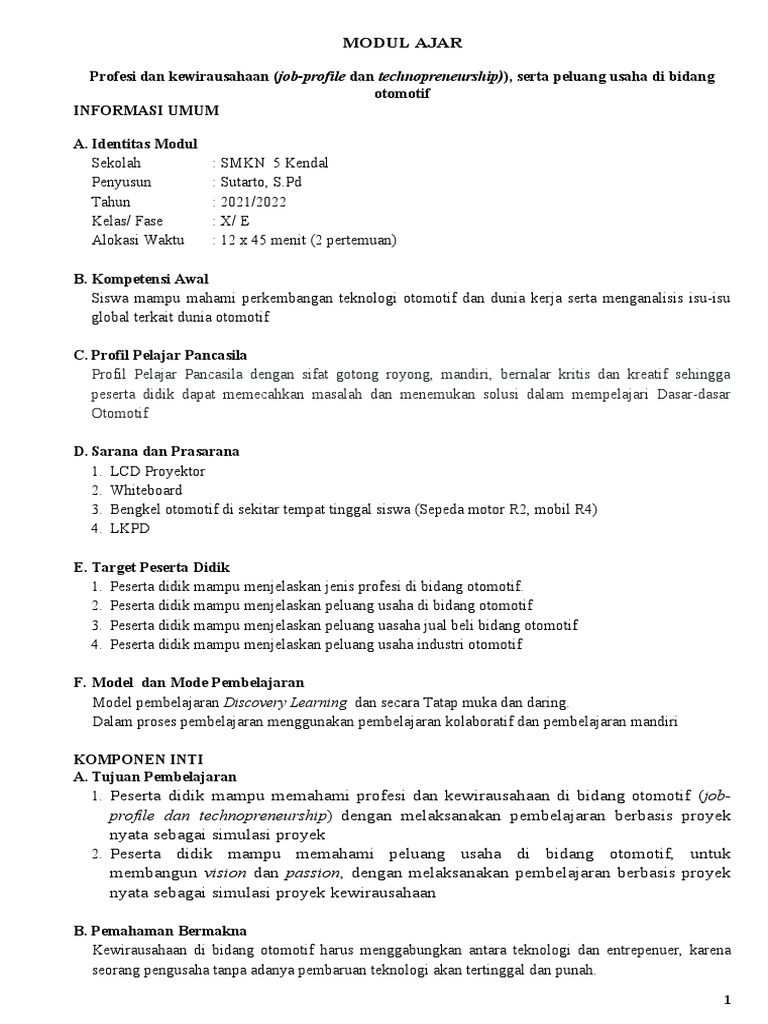 Modul Ajar DDO - 03 | PDF