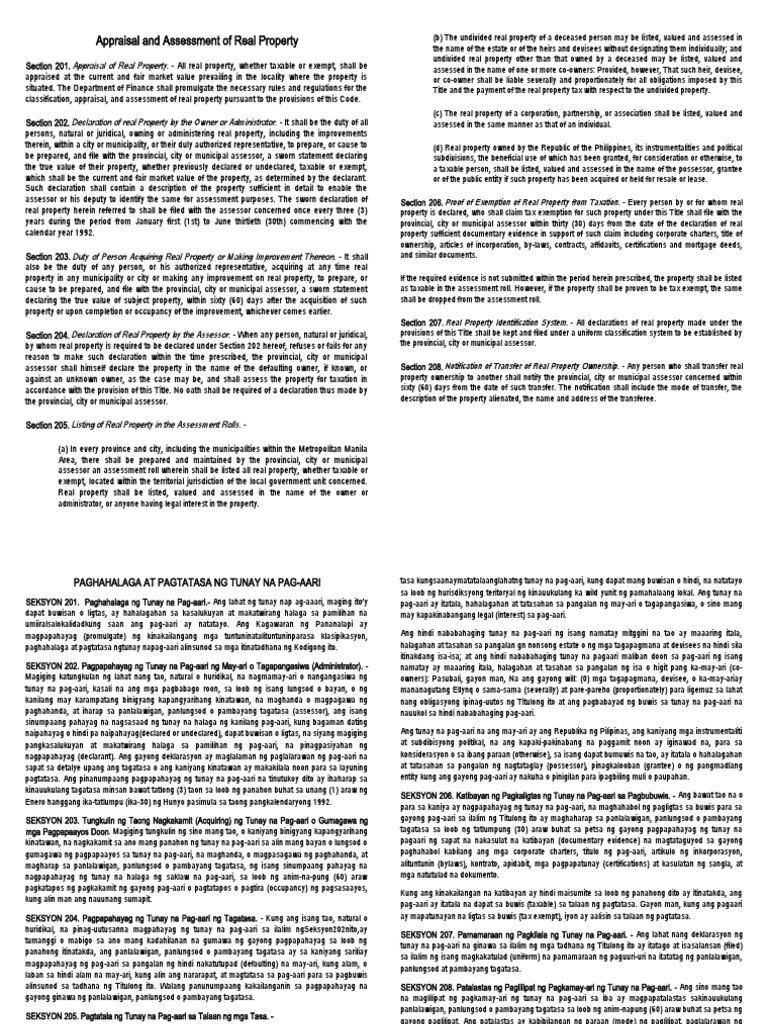 Appraisal and Assessment of Real Property | PDF | Property | Real ...