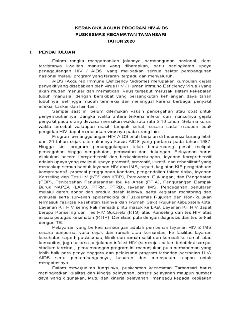 Kak Program Hiv-Aids 2020 All | PDF