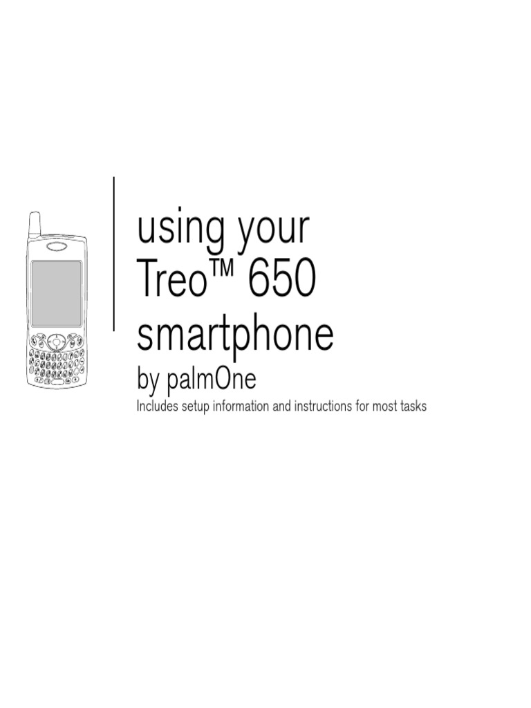 Palm Treo 650 User Manual | PDF | Menu (Computing) | Smartphone