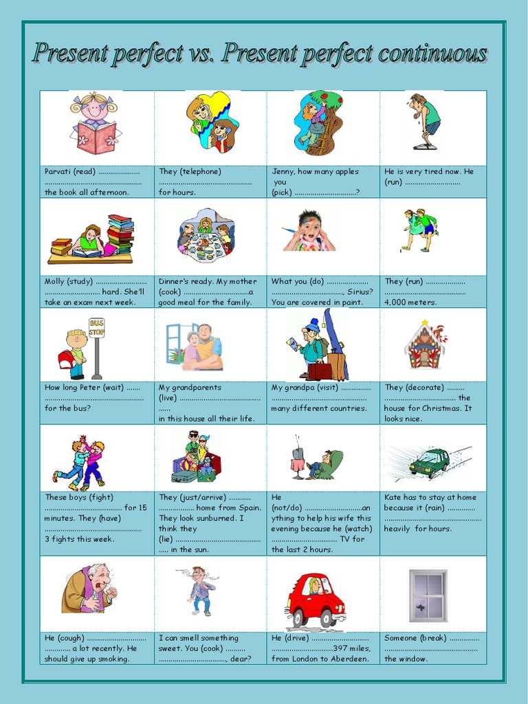 Present Perfect Vs Present Perfect Continuous 71688 | PDF | Teachers