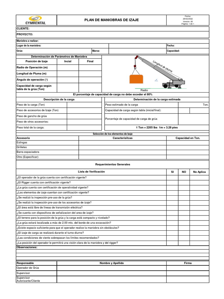 4.-Plan de Izaje | PDF