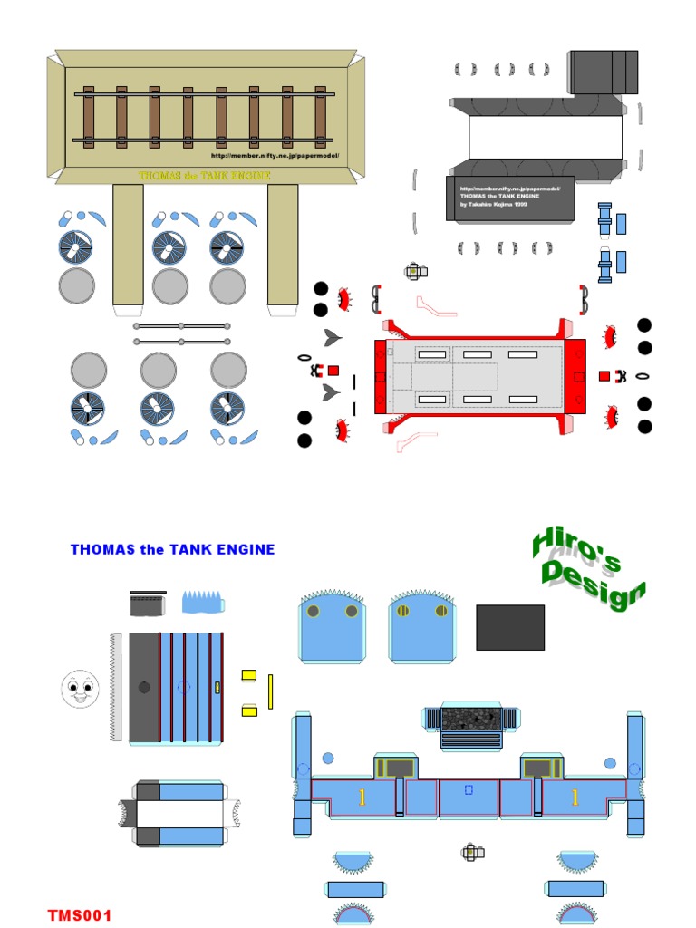 Thomas The Tank Engine Papercraft Template Easy Train Craft [Thomas