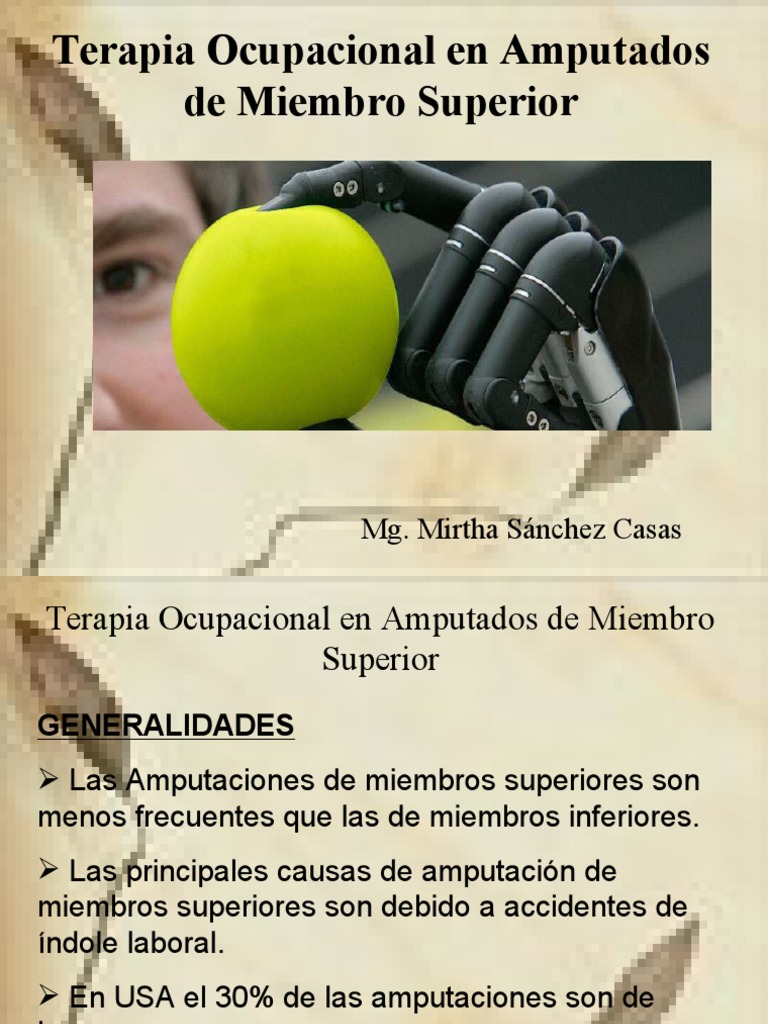 Rehabilitación funcional y adaptación tras una amputación de miembro superior | PDF | Dentadura ...