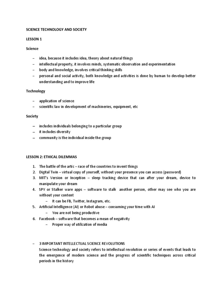 STS Reviewer (Midterms) | PDF | Science | Mathematics