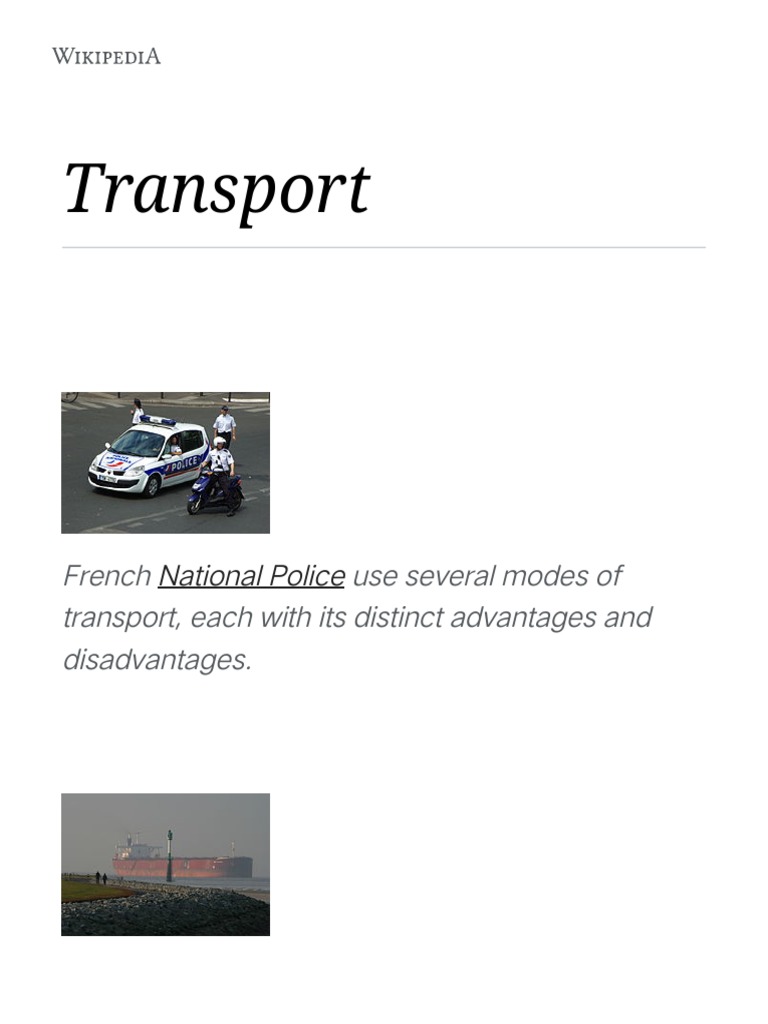 Transport - Wikipedia | PDF | Transport | Train