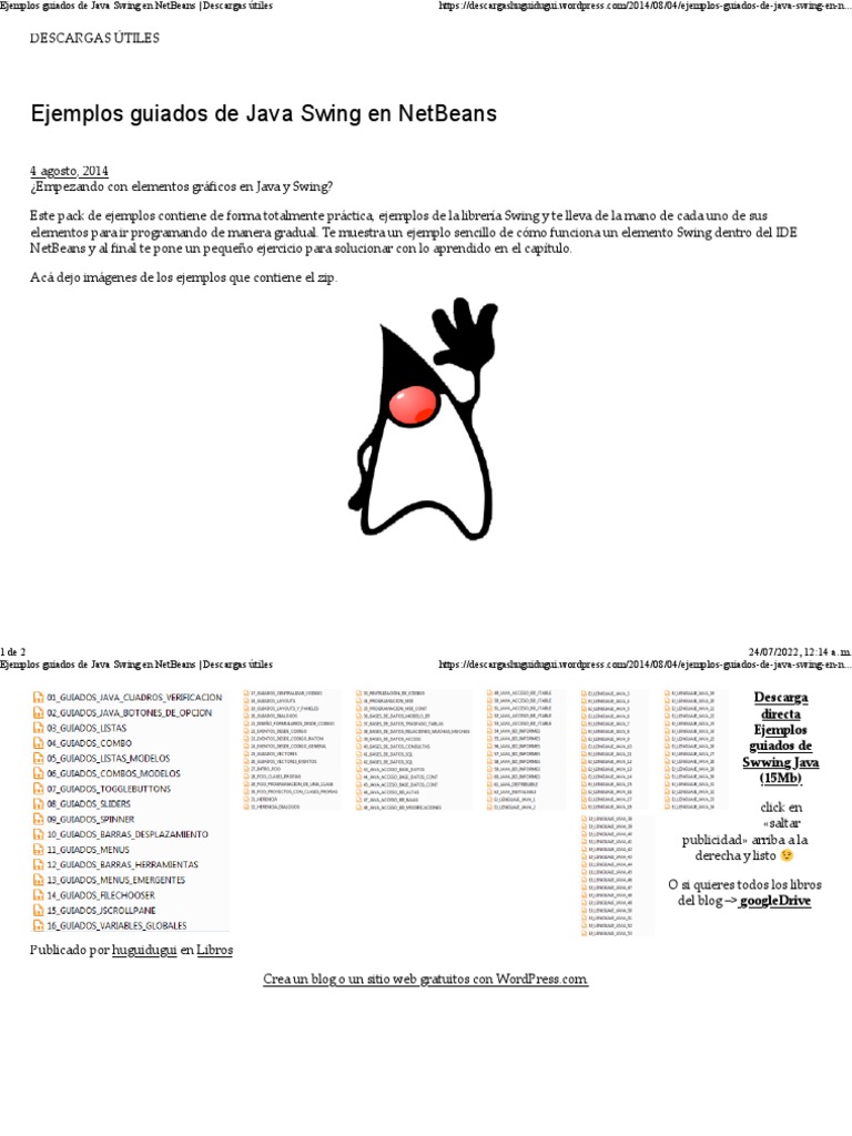 Ejemplos Guiados de Java Swing en NetBeans Descargas Útiles | PDF ...