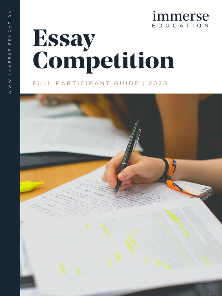 Immerse Education Essay Competition 2023 | PDF | Citation | Note ...