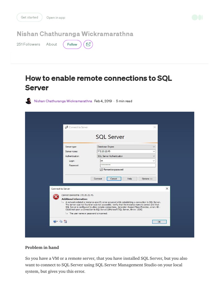 How to enable remote connections to SQL Server | PDF | Port (Computer ...