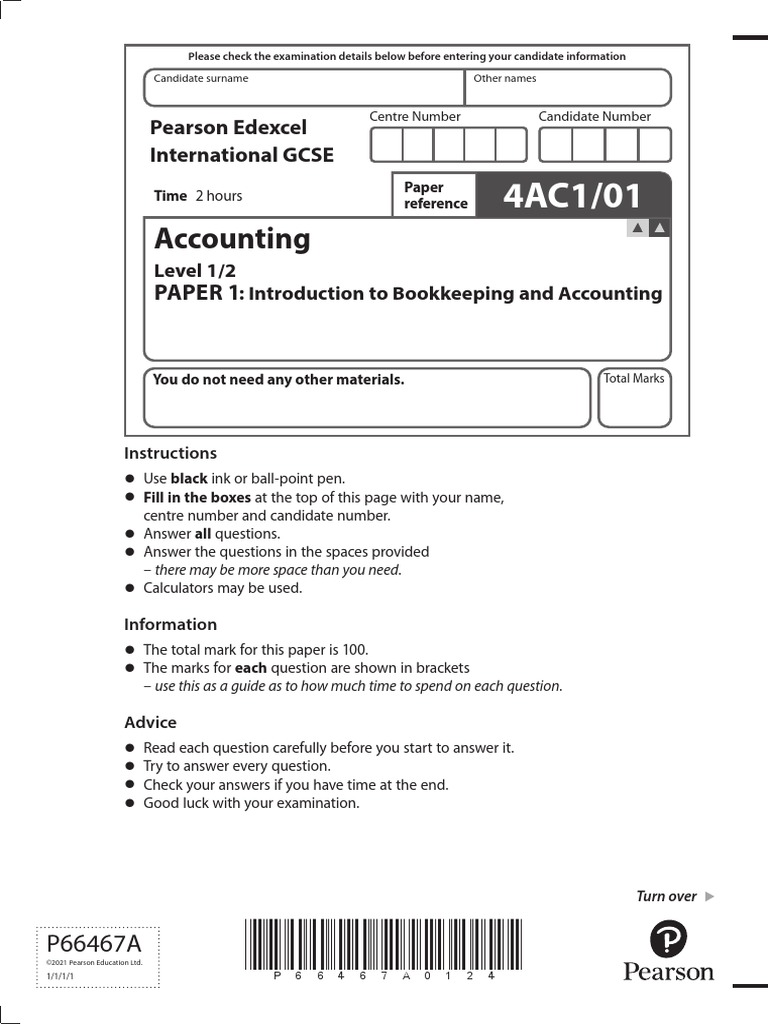 Accounting Paper 1 | Download Free PDF | Debits And Credits | Accounts ...