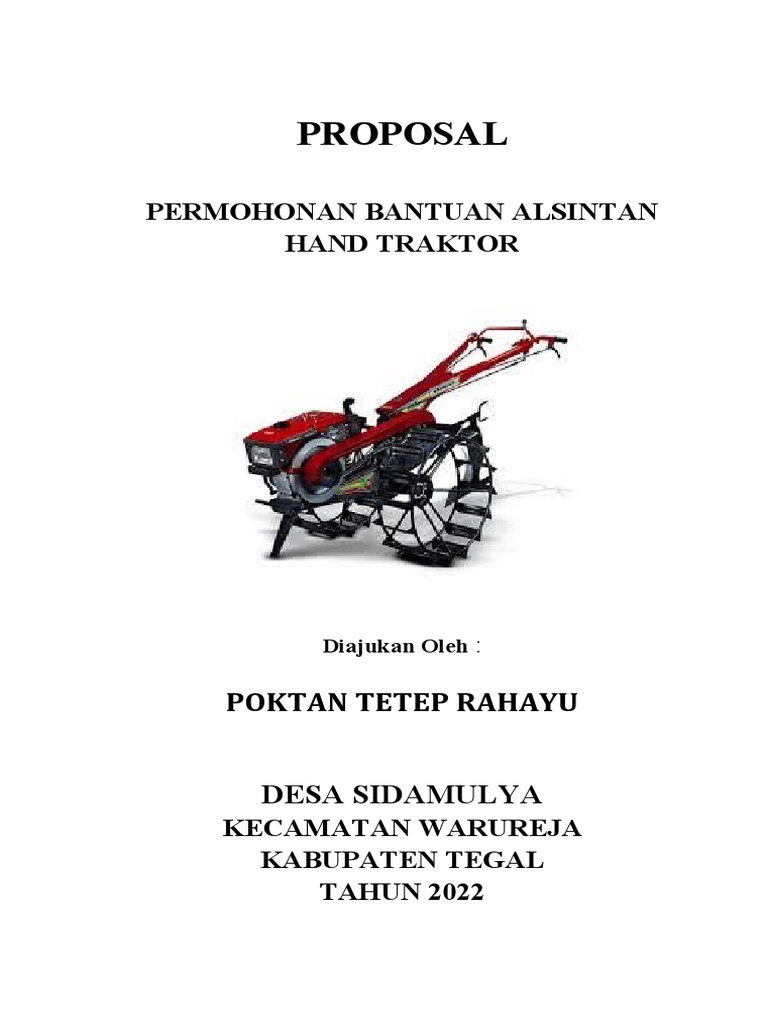 Proposal Hand Traktor | PDF