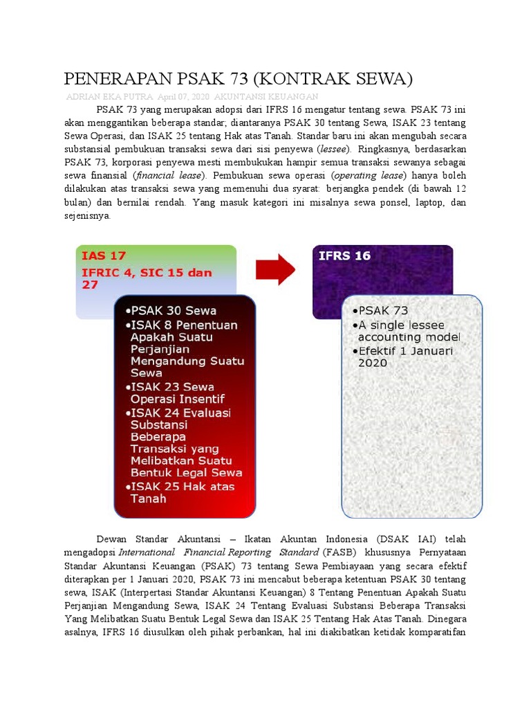 Penerapan Psak 73 | PDF