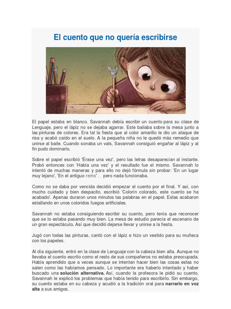El Cuento Que No Quería Escribirse | PDF