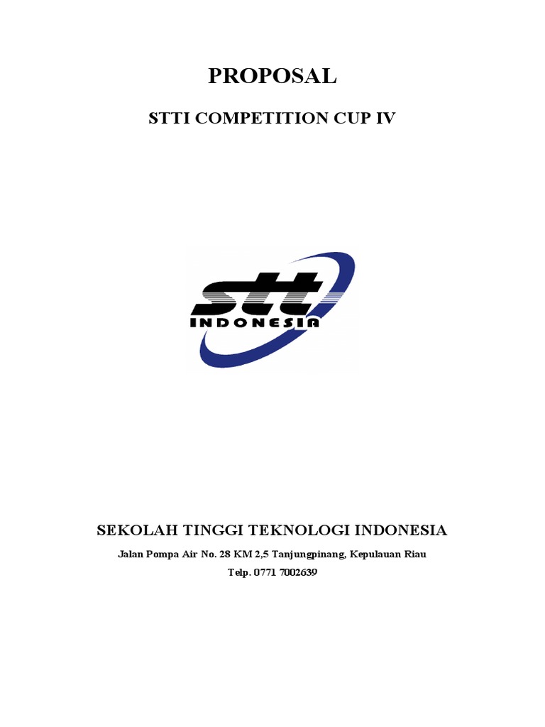 Proposal STTI Competition Cup IV | PDF