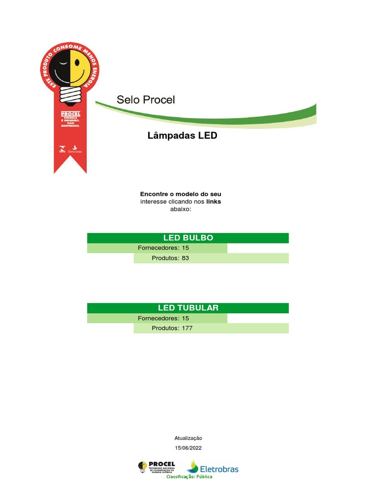 Lampadas LED | PDF | Lâmpada incandescente | Diodo emissor de luz