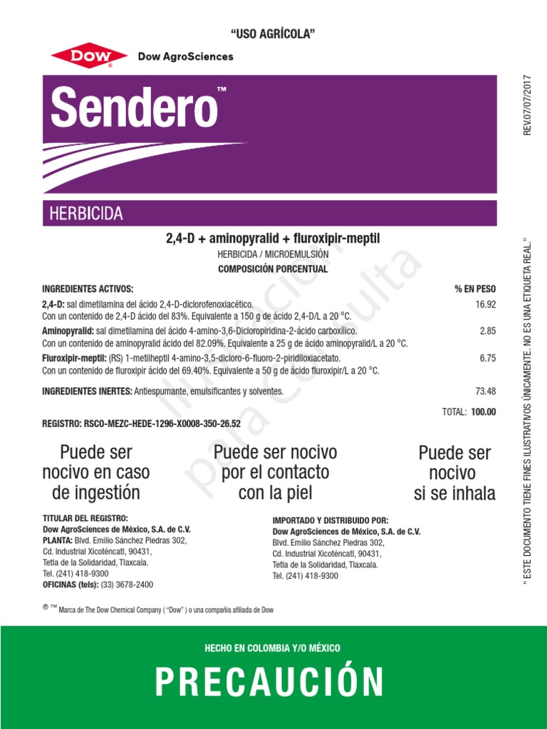 DF Label Sendero | PDF | Agua | Contaminación