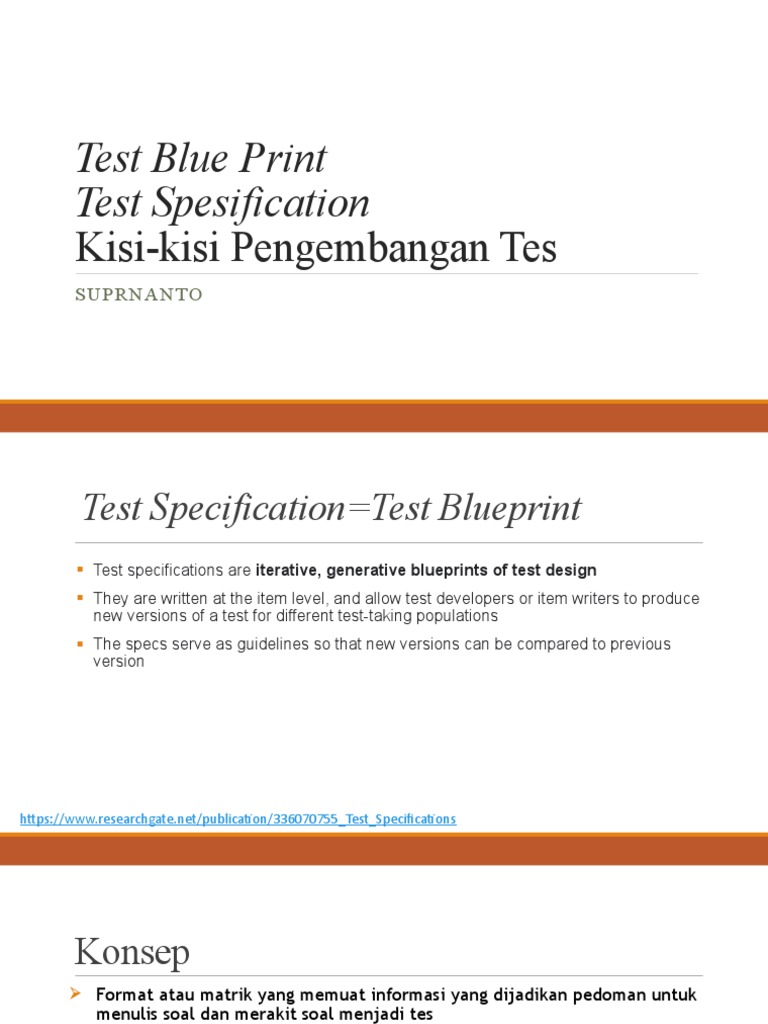 Kisi-Kisi Soal dan Test Blueprint | PDF
