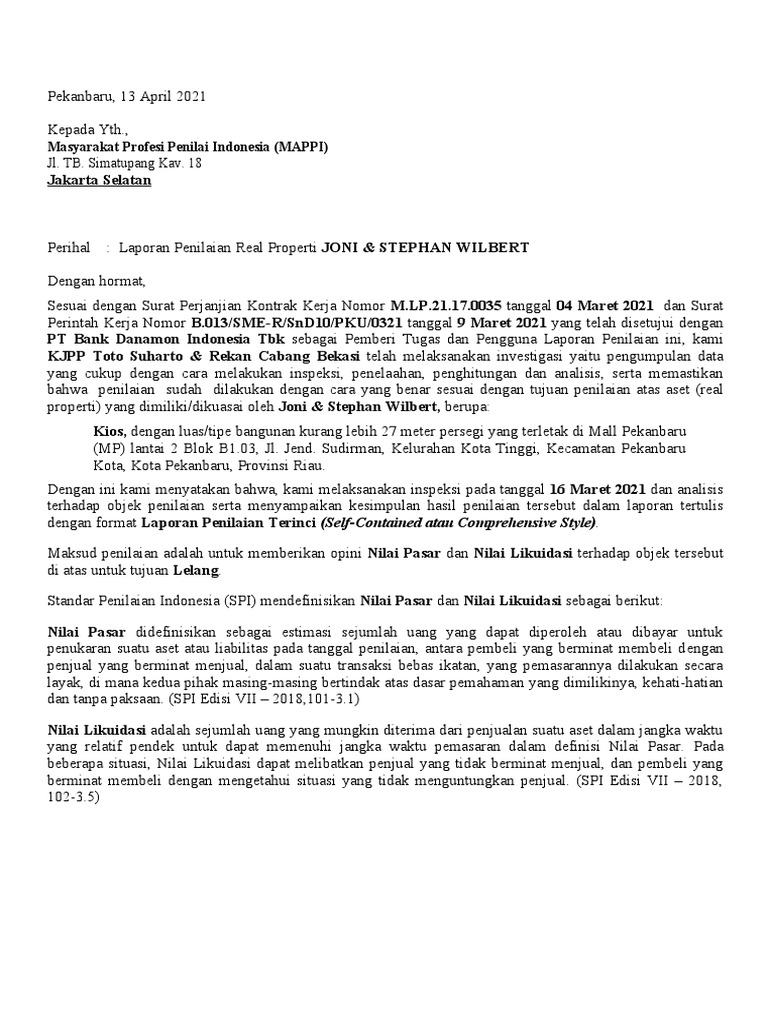 Surat Perubahan Ke Mappi | PDF