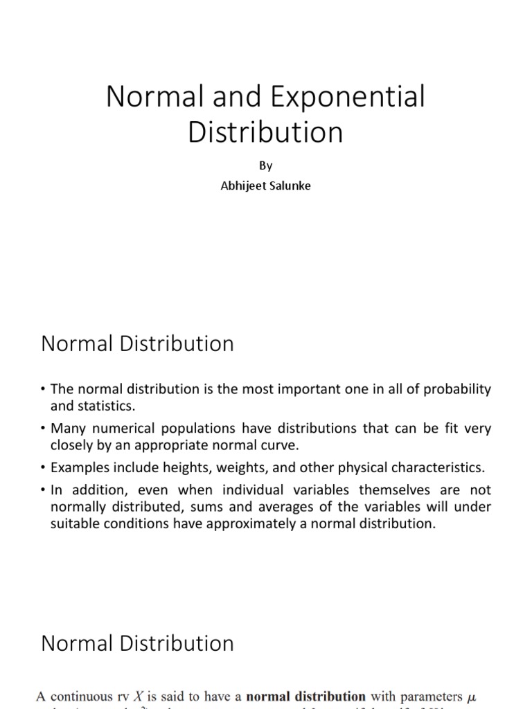 Distributions of Data: Understanding the Normal and Exponential ...