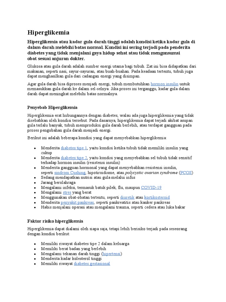Hiperglikemia | PDF