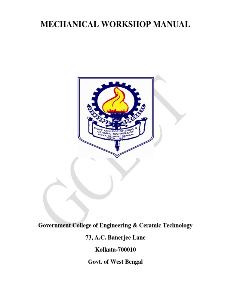 Engineering Workshop Manual | PDF | Welding | Construction
