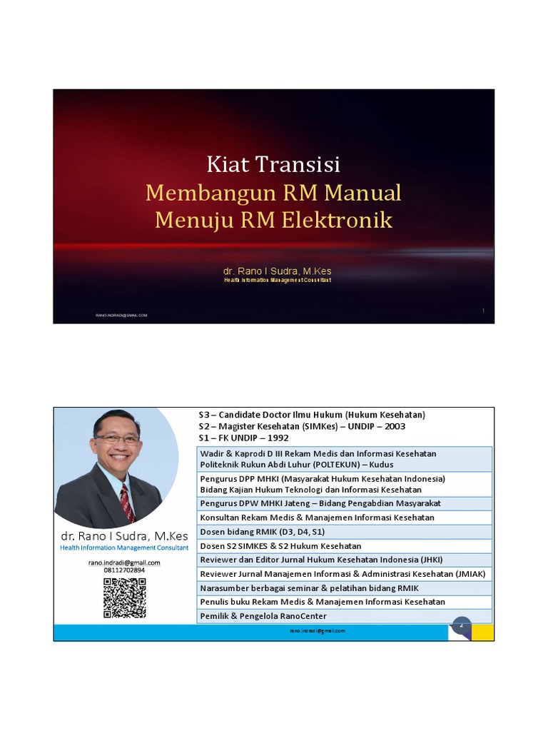 Dr. Rano-Kiat Transisi Membangun RM Manual Menuju RME | PDF