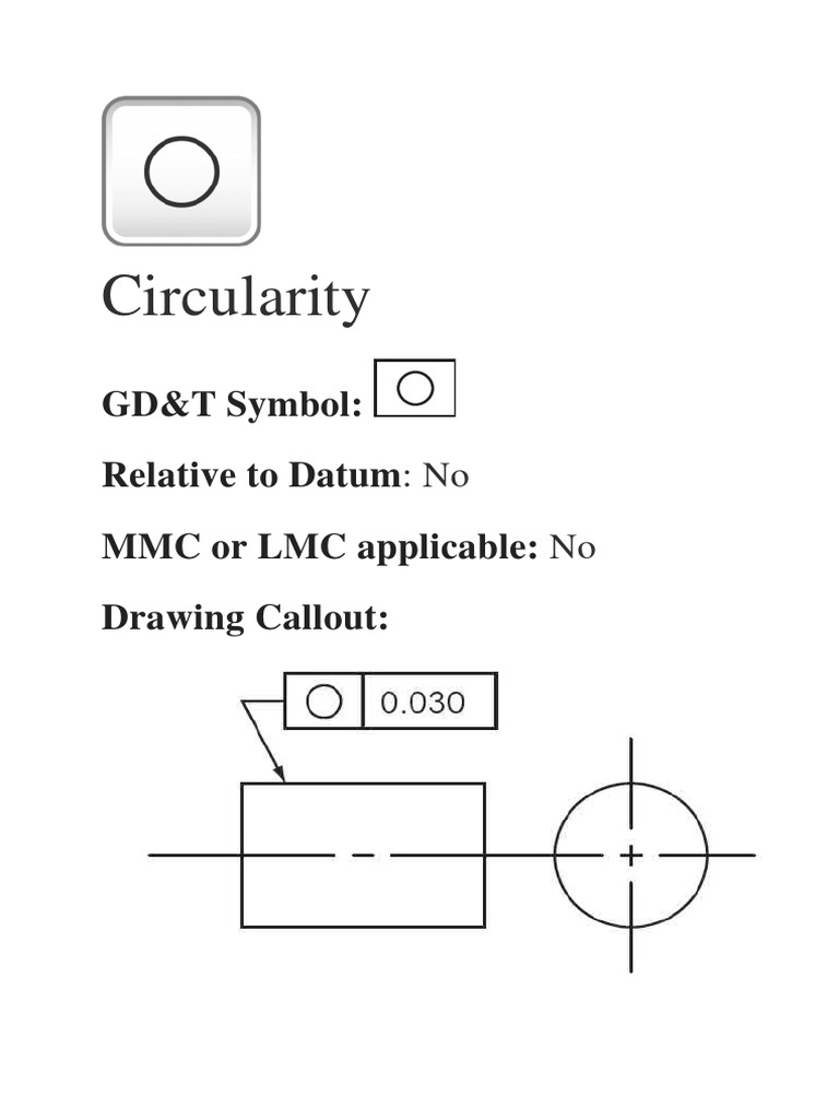 GD &T Circularity | PDF | Engineering Tolerance | Geometry