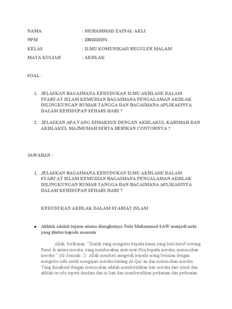 Muhammad Zainal Akli | PDF