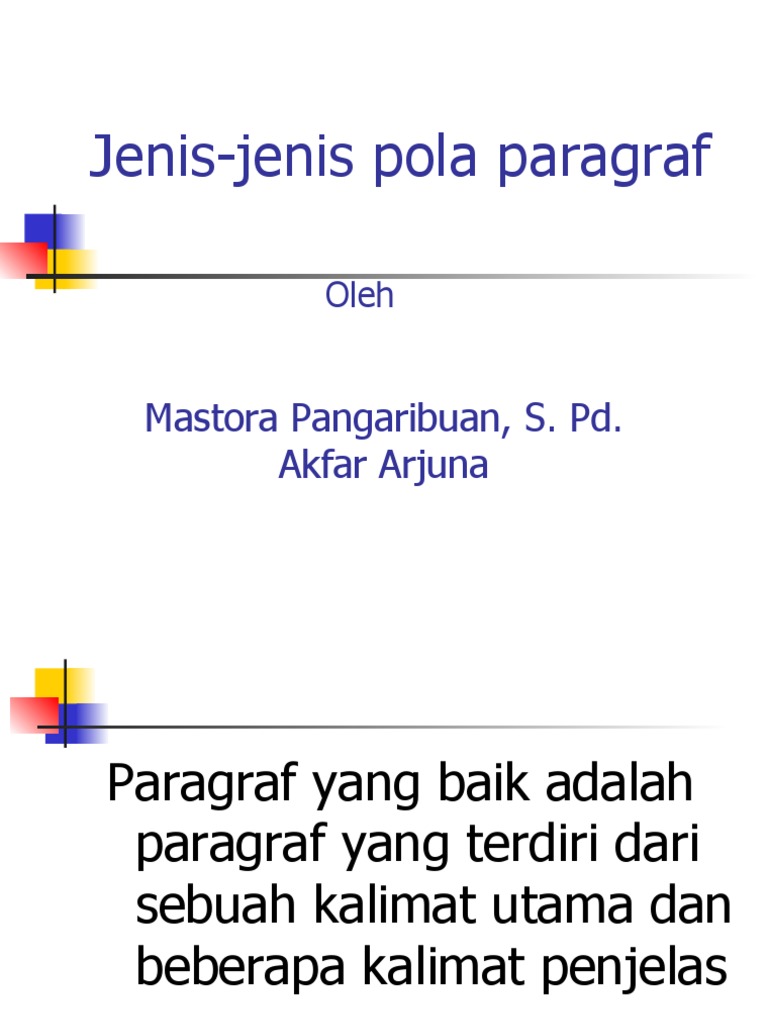 Jenis-Jenis Pola Paragraf dalam Teks | PDF | Filsafat | Seni & Disiplin ...