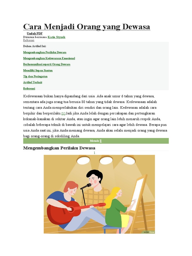 Cara Menjadi Orang Yang Dewasa | PDF