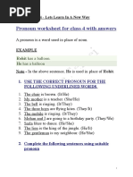 Class 4 ICSE Sample Paper | PDF | Grammar | Linguistics