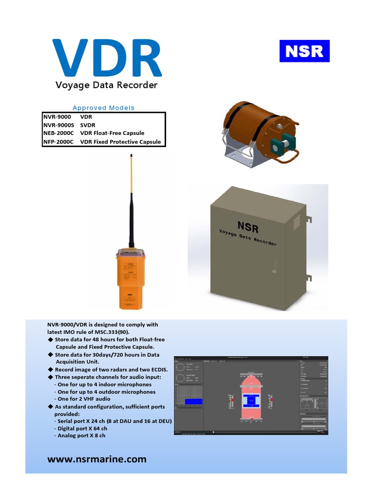 NVR-9000 NSR VDR Brochure | PDF | Equipment | Electrical Engineering