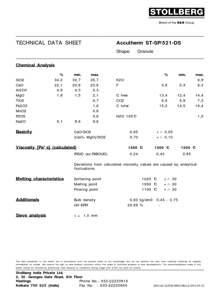 Technical Data Sheet: Accutherm ST-SP/521-DS | Download Free PDF ...